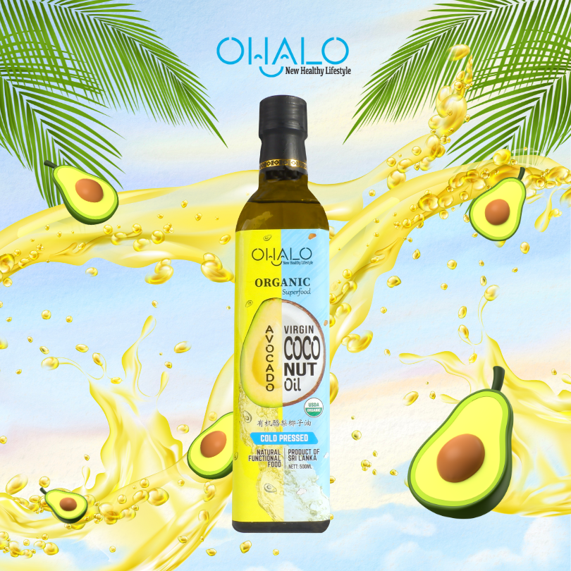 OHALO Organic Virgin Coconut Oil + Avocado Oil 500ml